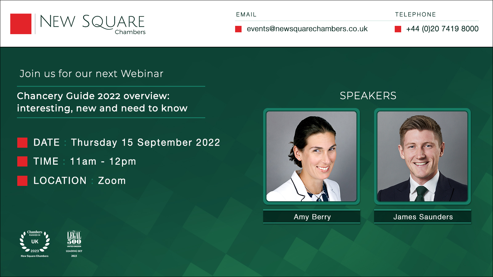 Webinar: Chancery Guide 2022 Overview | New Square Chambers