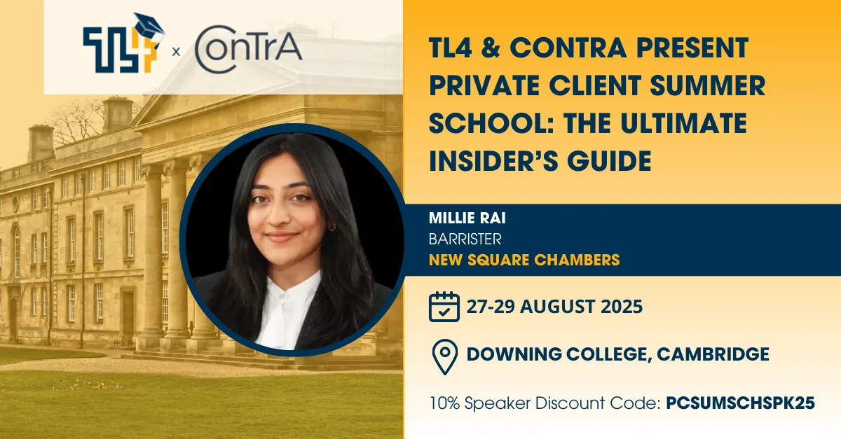 Millie Rai will be speaking at the ConTrA and TL4 Private Client Summer ...
